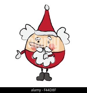 Cheerful Santa Claus, smiling cartoon character, Christmas holiday, on ...