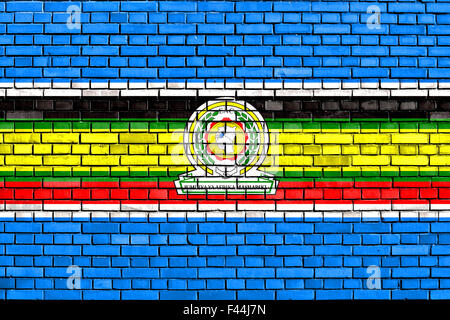 Flag of EAC painted on brick wall Stock Photo - Alamy