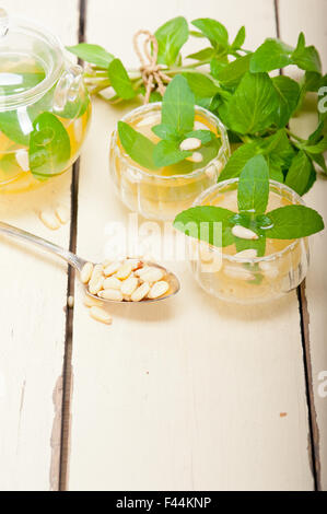 Arab traditional mint and pine nuts tea Stock Photo - Alamy