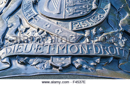Dieu et mon droit, the motto of the British Empire Stock Photo ...