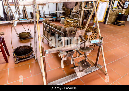 Ancient Vietnamese farming and fishing tools on display Stock Photo - Alamy