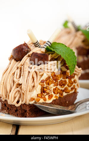 chestnut cream cake dessert Stock Photo - Alamy