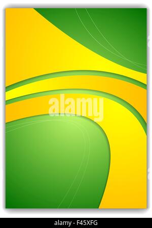 Abstract green wavy modern flyer design Stock Photo - Alamy