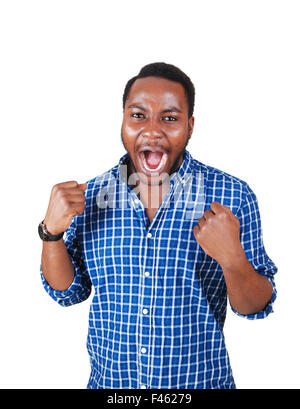Black man is happy. joyful and happiness expression Stock Photo - Alamy