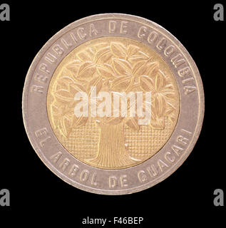 500 pesos coin, Guacari tree, Colombia, 2007 Stock Photo - Alamy