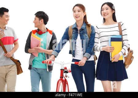 Portrait of cheerful Chinese college students Stock Photo - Alamy