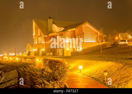 Nice modern house during evening hours Stock Photo - Alamy