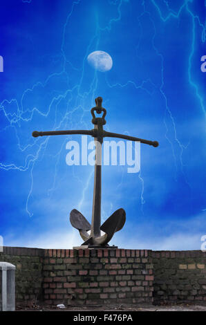 Anchor in a storm Stock Photo - Alamy