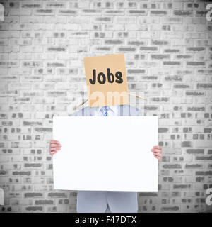 Composite image of anonymous businessman holding his hands out Stock ...