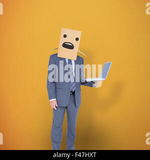 Composite image of anonymous businessman using phone Stock Photo - Alamy