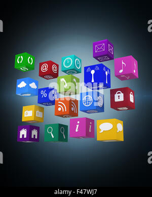 Composite image of app cubes Stock Photo - Alamy