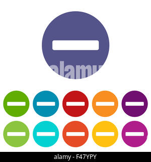 Minus flat orange color icon Stock Photo - Alamy