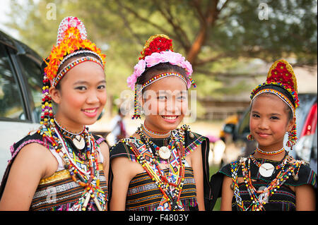 Ladies from Rungus ethnic wearing traditional costume Stock Photo - Alamy