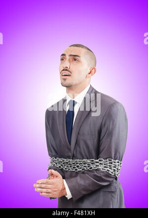 Arrested businessman in studio shooting Stock Photo - Alamy