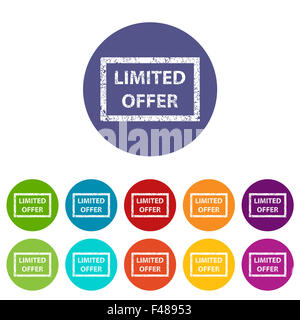Limited offer icon. Internet button on white background Stock Photo - Alamy