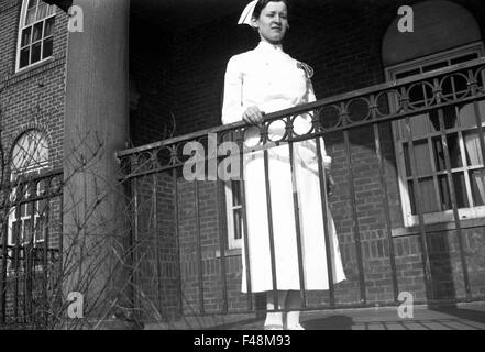 Nurse at the State Hospital in Springfield, Ohio during 1931. Insane ...
