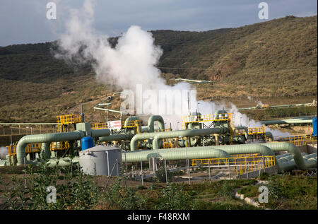 Olkaria Geothermal Plant Hells Gate National Park Kenya East Africa ...