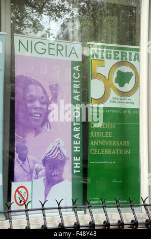 London, UK, 7 May 2014, Nigerian Embassy 9 Northumberland Ave, London ...