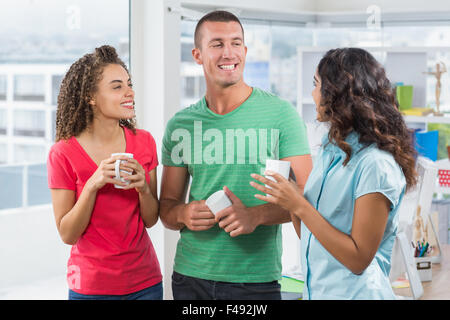 Team during break time in office cafeteria Stock Photo - Alamy
