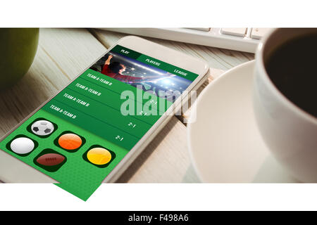 Composite image of gambling app screen Stock Photo - Alamy