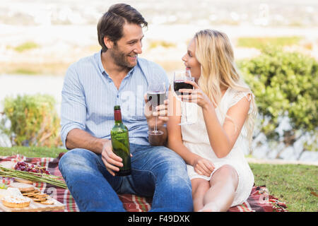 Cute couple on date discussing together Stock Photo - Alamy