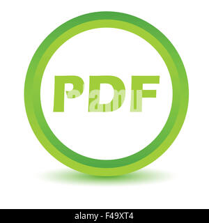 PDF icon. Internet button with green on grey background Stock Photo - Alamy