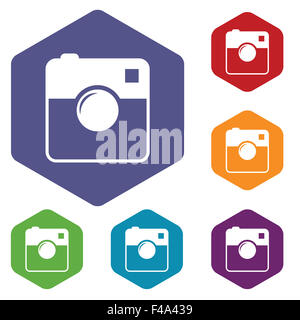 Camera rhombus icons Stock Photo - Alamy