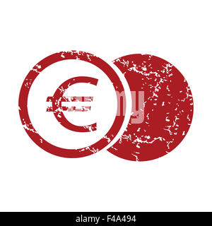 Red euro coin sign Isolated with white background. 3d render isolated ...