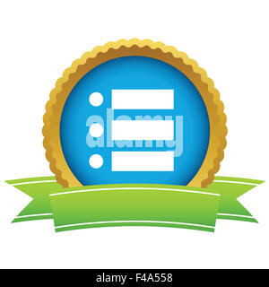 Gold ordinal list icon Stock Photo - Alamy
