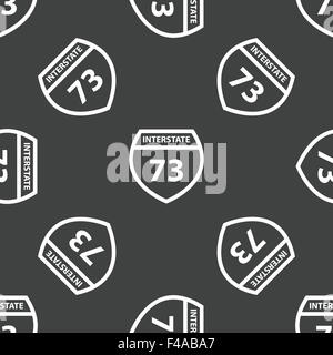 Interstate highway 73 road sign isolated on white background, 3d ...