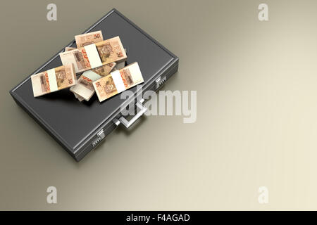 Briefcase with Cash Stock Photo - Alamy