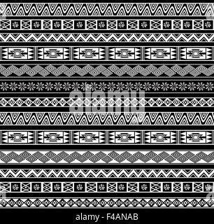 Abstract folk ornament. Seamless ethnic design. Watercolor flower ...