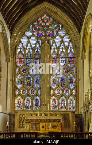 Dorchester abbey stained glass window. Dorchester on Thames, Oxfordshire, England Stock Photo ...