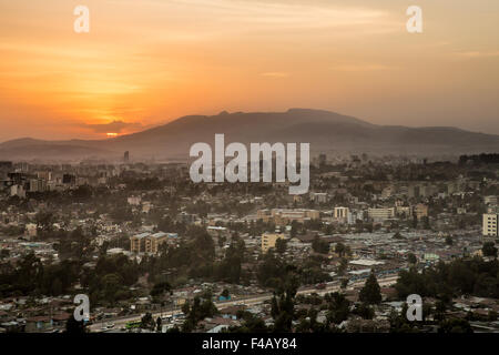 Aerial view of Addis Ababa at night Stock Photo - Alamy