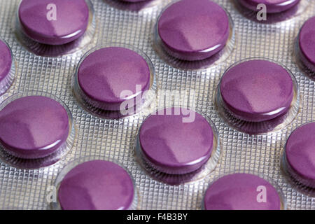 Medicine pills packed in blisters isolated on white background Stock ...