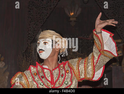 Burmese dancer with a mask, Mandalay, Myanmar, Burma Stock Photo - Alamy