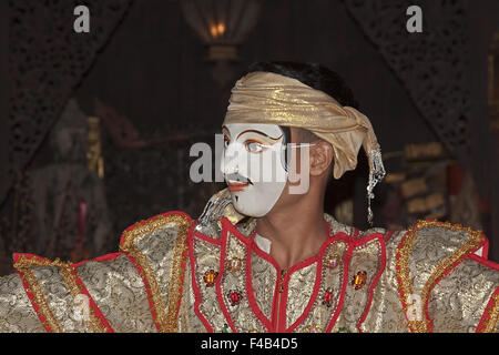 Burmese dancer with a mask, Mandalay, Myanmar, Burma Stock Photo - Alamy