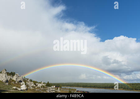 A rainbow, Sweden Stock Photo - Alamy