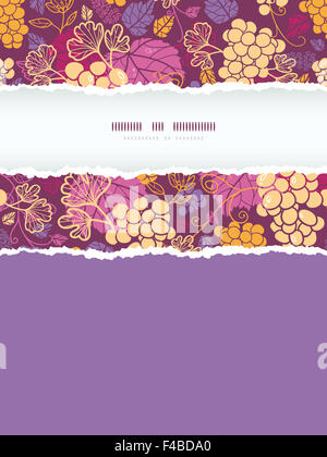 Sweet grape vines horizontal seamless pattern background border Stock Photo - Alamy