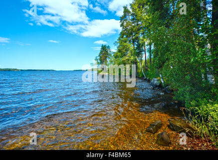 Lake Ruotsalainen summer view (Finland Stock Photo - Alamy