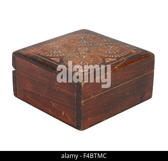 Old-fashioned wooden casket Stock Photo - Alamy
