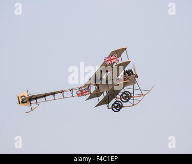 Avro Roe IV Triplane replica at Old Warden Air Show Stock Photo - Alamy