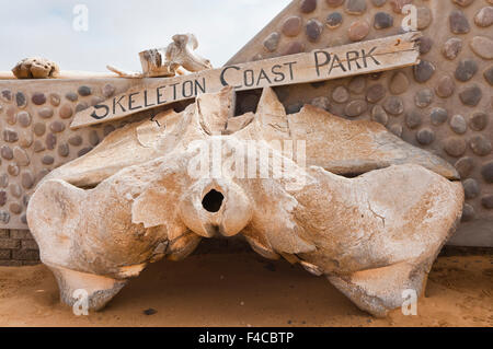 Gate to Springbok Wasser, Skeleton Coast National Park, Namibia Stock ...