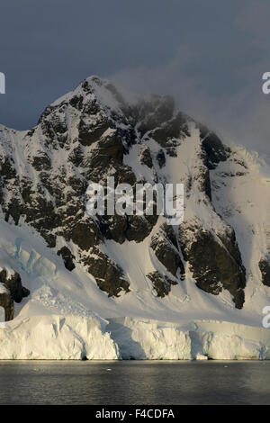 Antarctica. Gerlache Strait. Orne Harbor. Mount Fourcade. Sunset Stock ...