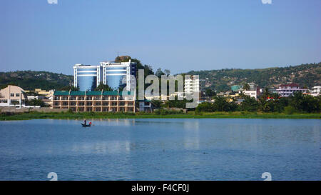 Tanzania, Mwanza, residential building on Lake Victoria shoreline Stock ...