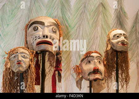 First Nation ceremonial masks at the U'Mista Cultural Centre, Alert Bay ...