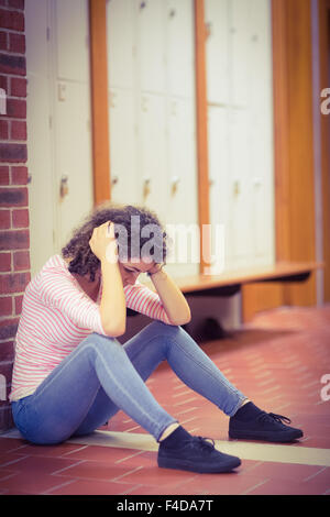 Pretty student feeling the pressure Stock Photo - Alamy