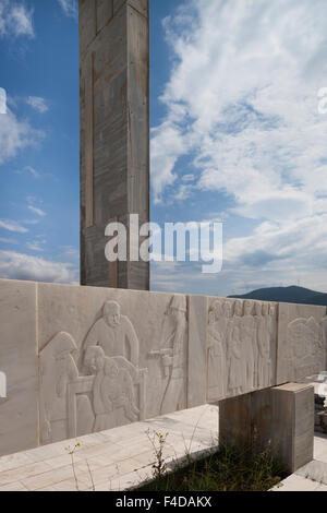 Central Greece, Distomo, war memorial to the town massacre by the Nazis ...