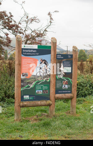 Forestry Commission Scotland sign for Innerleithen Downhill mountain ...