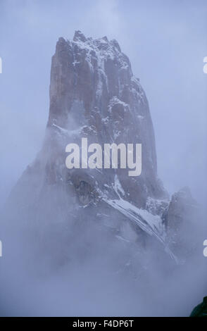 Snow-capped cliff, low angle view Stock Photo - Alamy